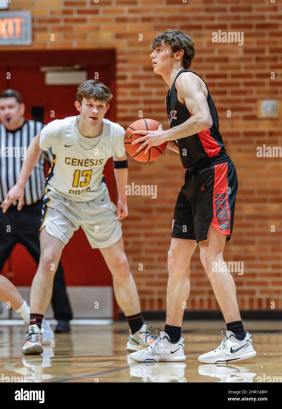 Basketball action with Wallace vs Genesis Prep High School in Coeur d ...
