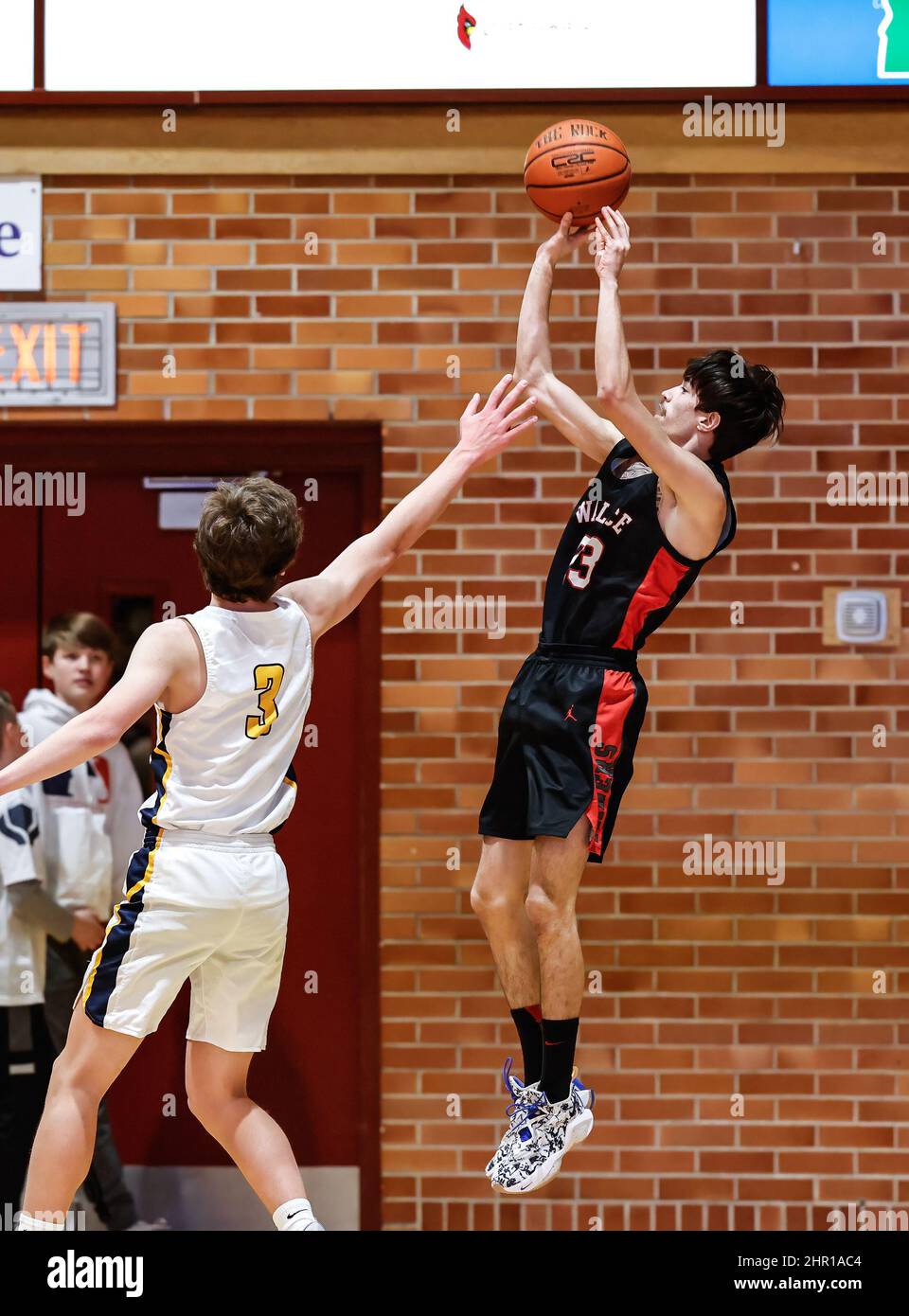 Basketball action with Wallace vs Genesis Prep High School in Coeur d ...