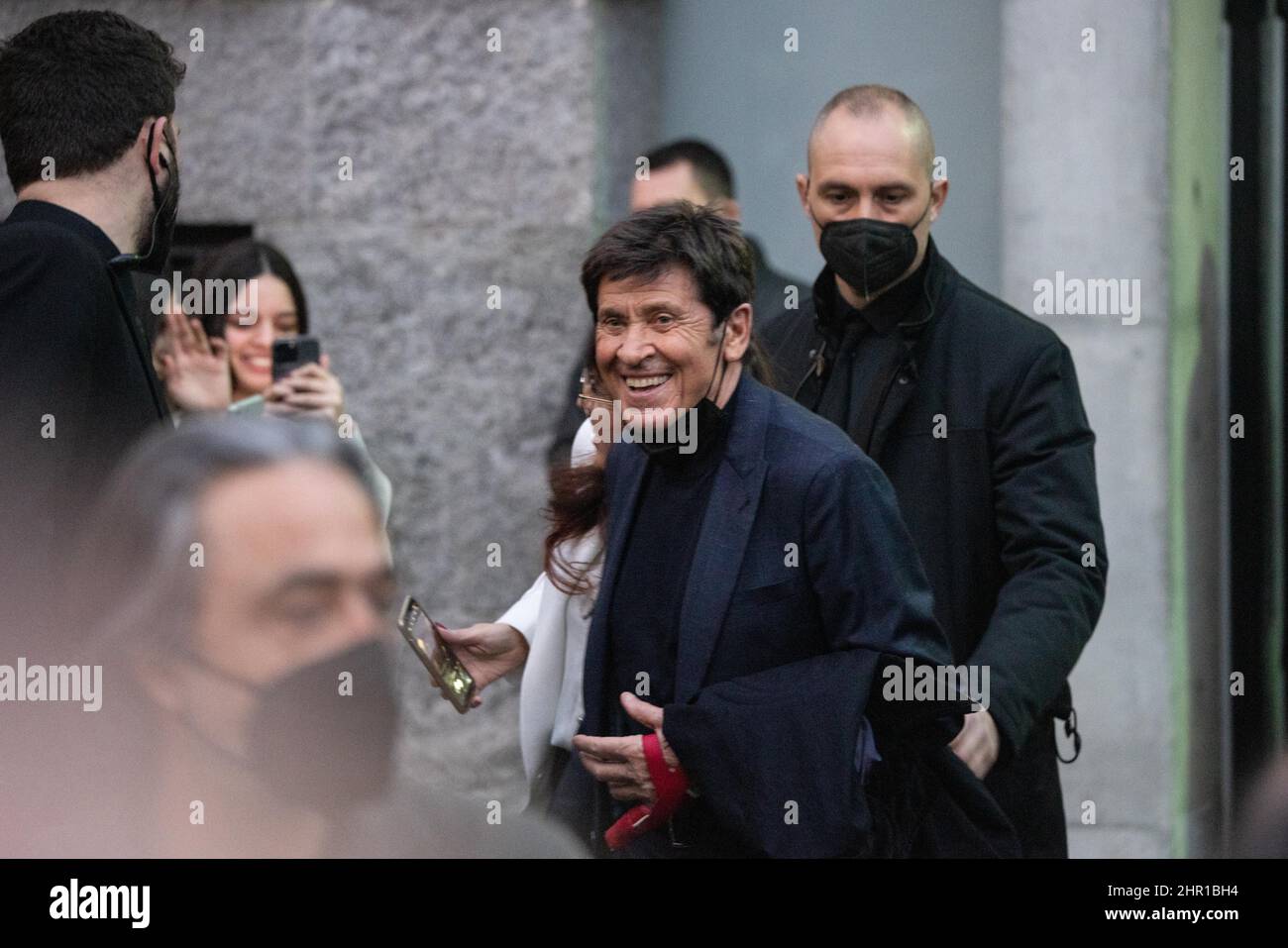 Gianni Morandi is seen at the Emporio Armani fashion show during the ...