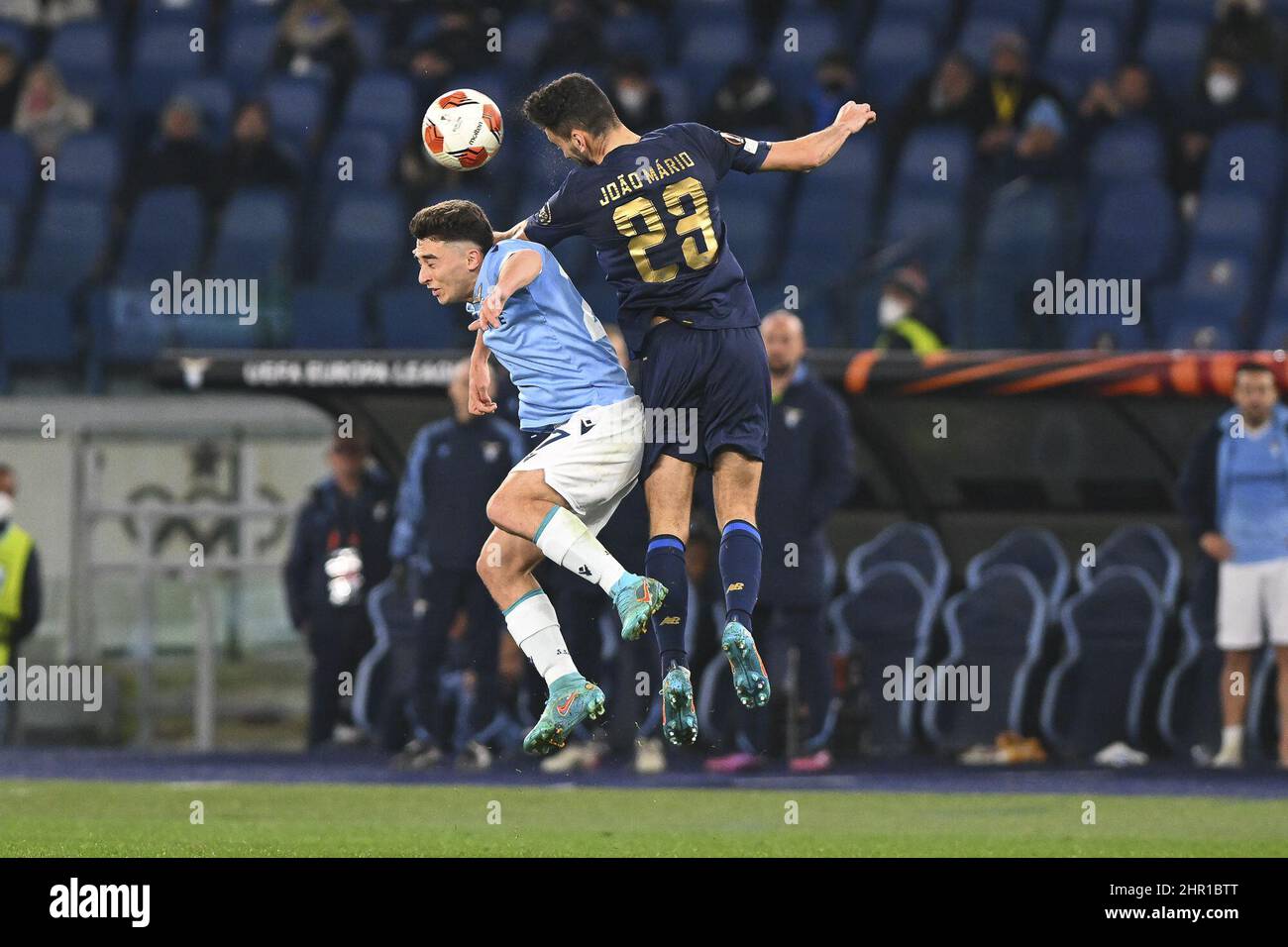 Raul Moro of SS LAZIO and João Mario of F.C. Porto in action during the ...