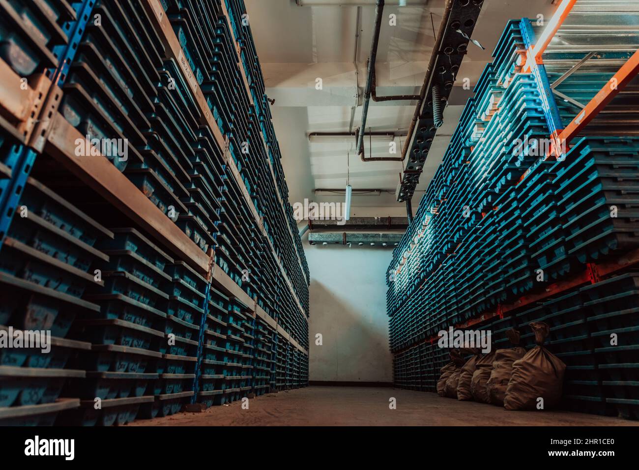 Gold mining storage rock core samples geology drilling industy. Large ...