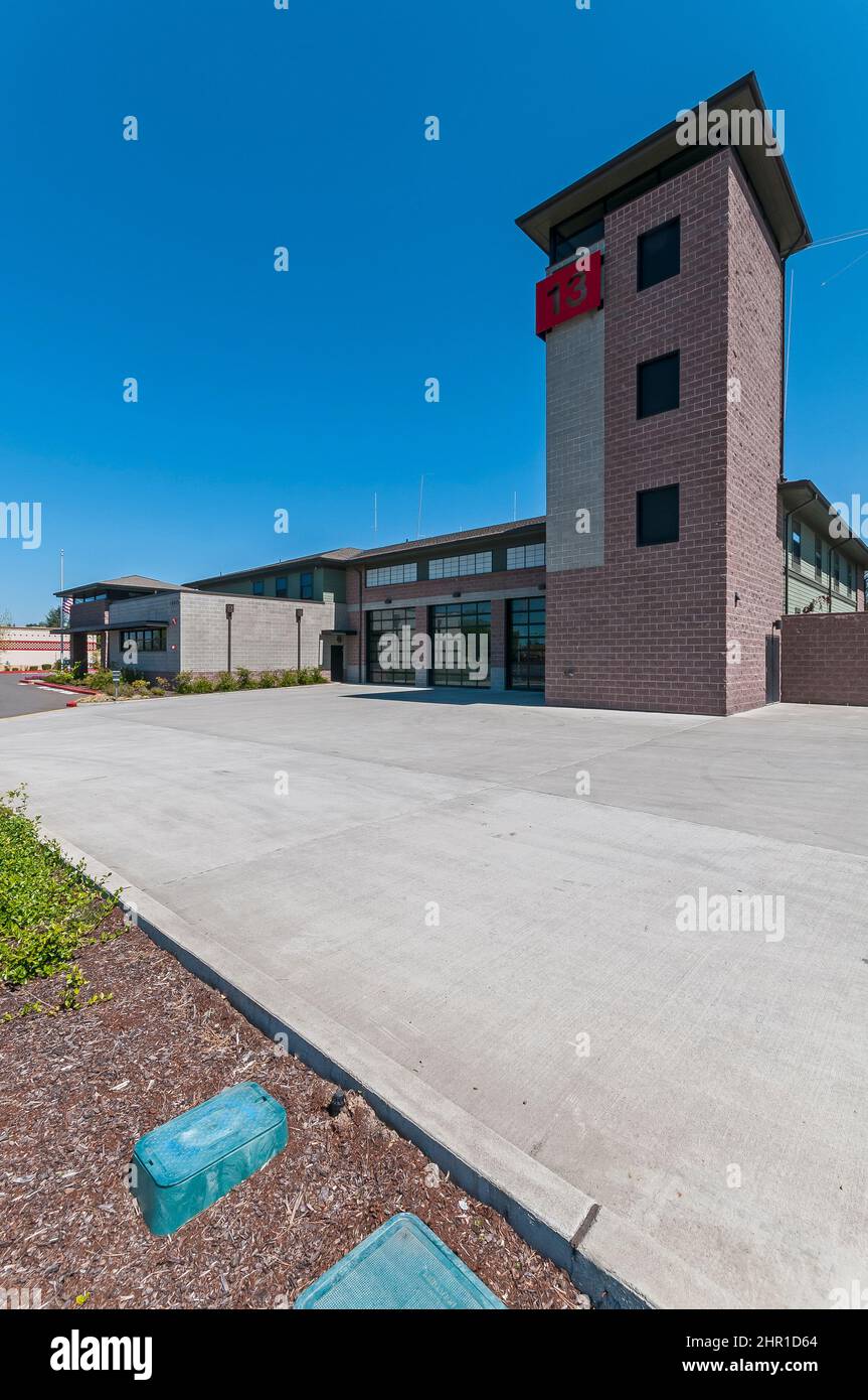 Fire Station 13 in the Panther Lake area of Kent, Washington Stock ...