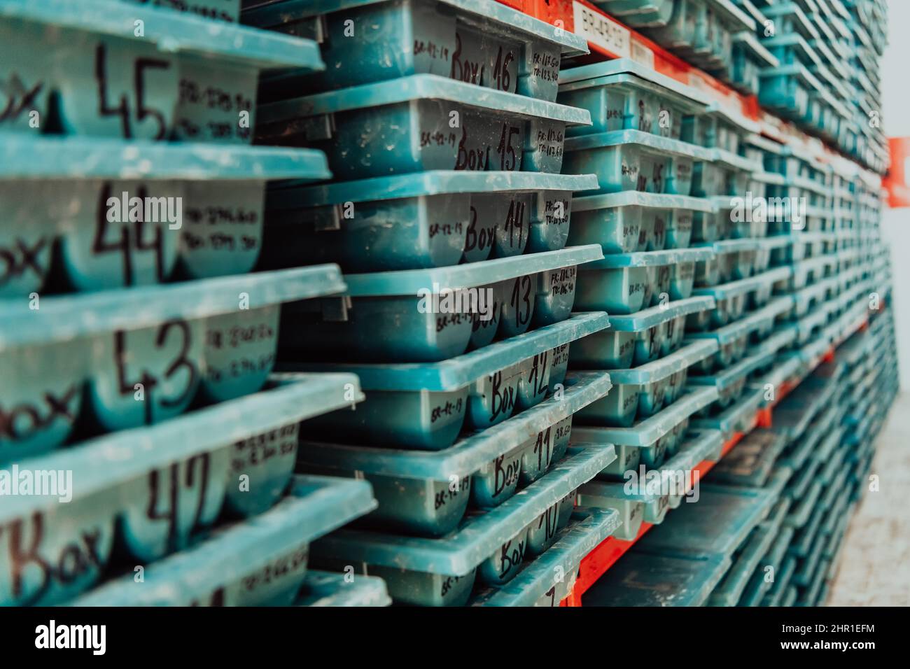 Gold mining storage rock core samples geology drilling industy. Large ...