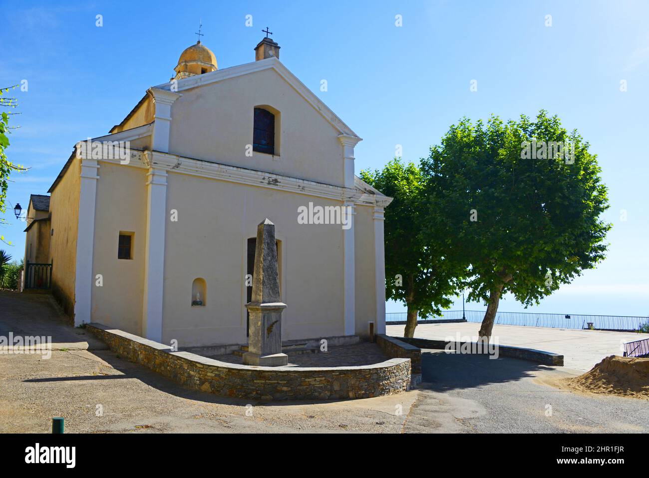 Baroque cathedral Saint-Erasme in Cervione, France, Corsica, Cervione ...