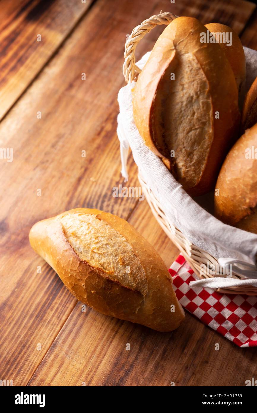 Bolillos. Traditional mexican bakery. White bread commonly used to ...