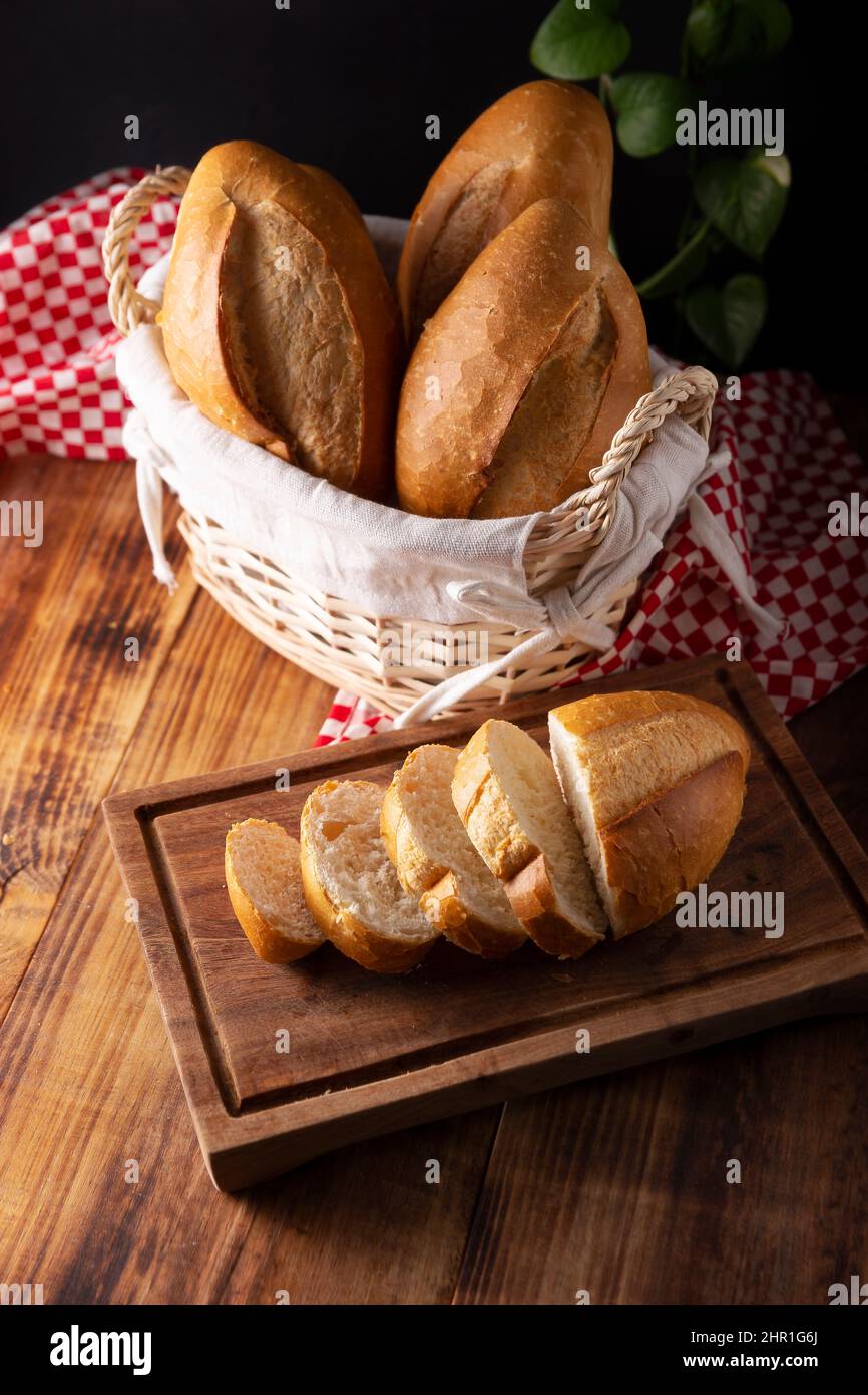 Bolillos. Traditional mexican bakery. White bread commonly used to ...