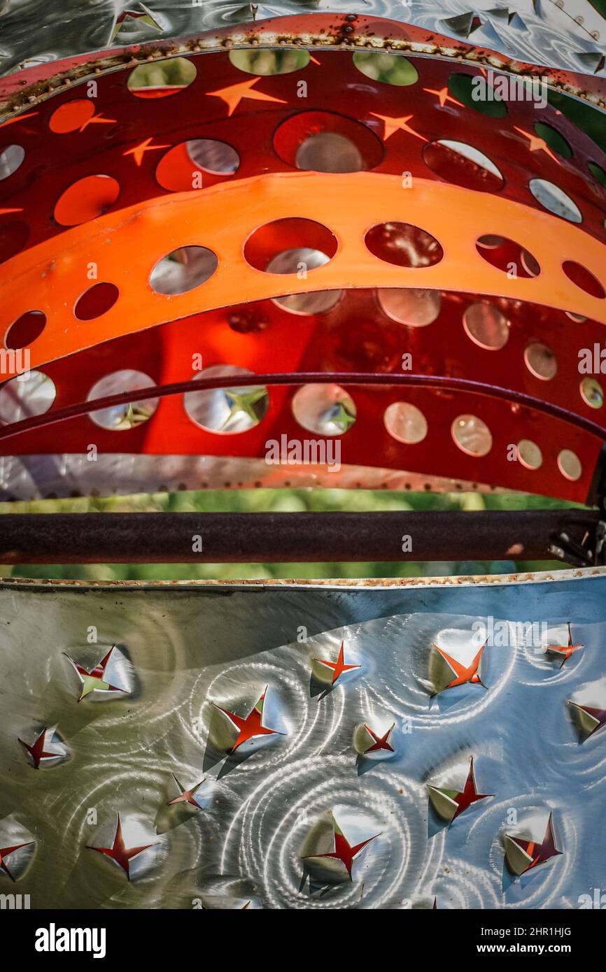 Abstract background of metal plates with holes Stock Photo - Alamy