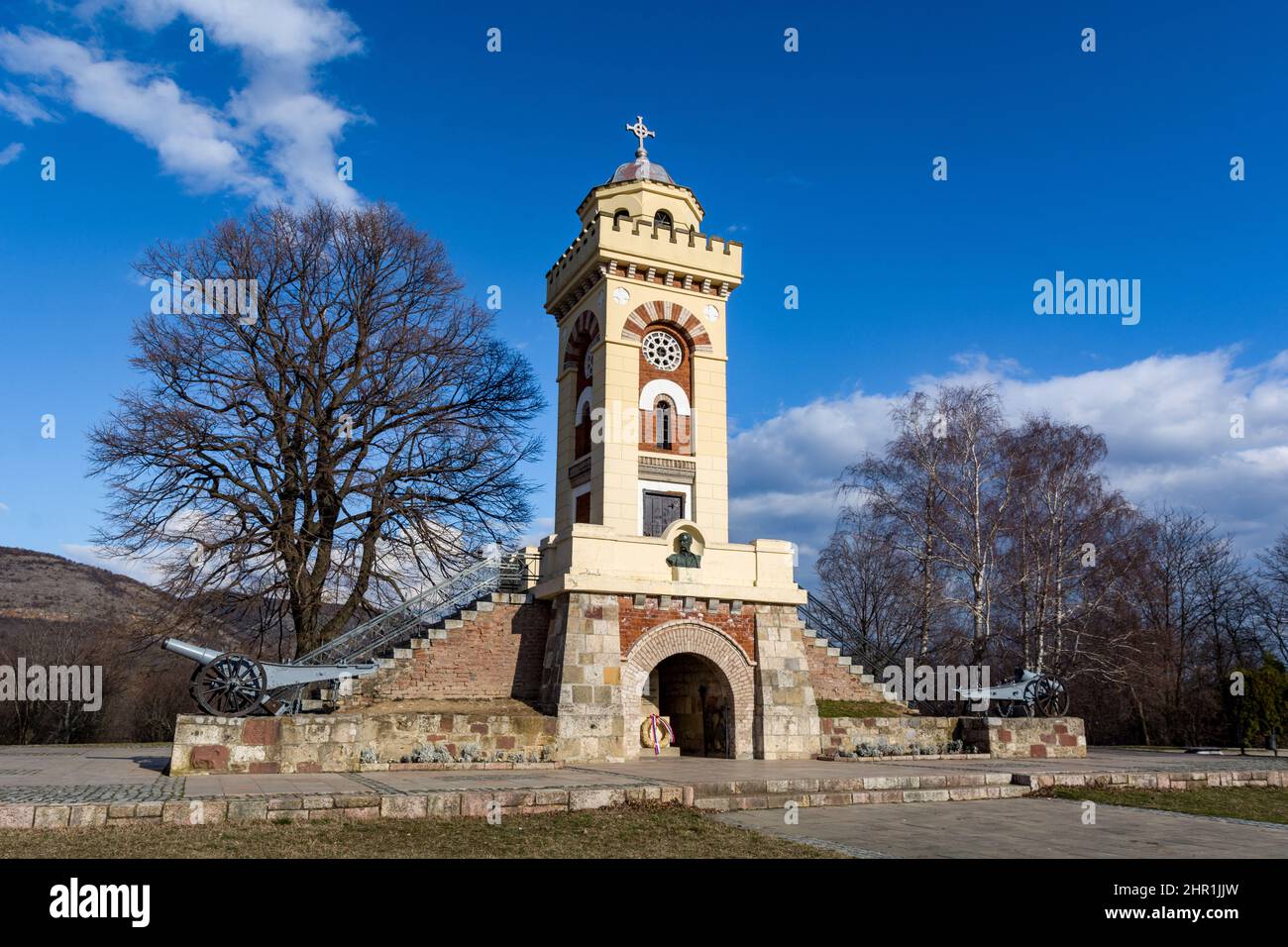 Cegar, Serbia - February 21. 2022 Monument dedicated to heroic battle ...