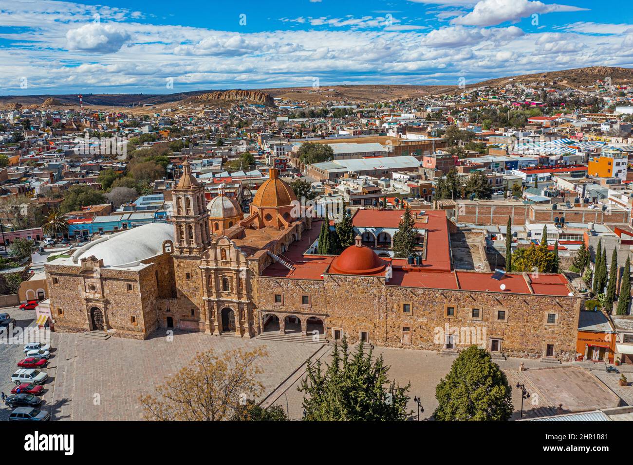Sombrerete, Zacatecas Mexico. Aerial view of the magical town ...