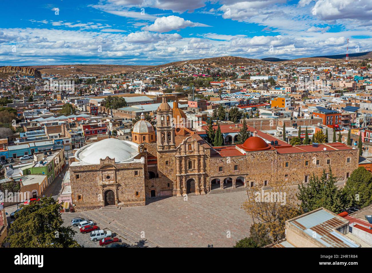 Sombrerete, Zacatecas Mexico. Aerial view of the magical town ...
