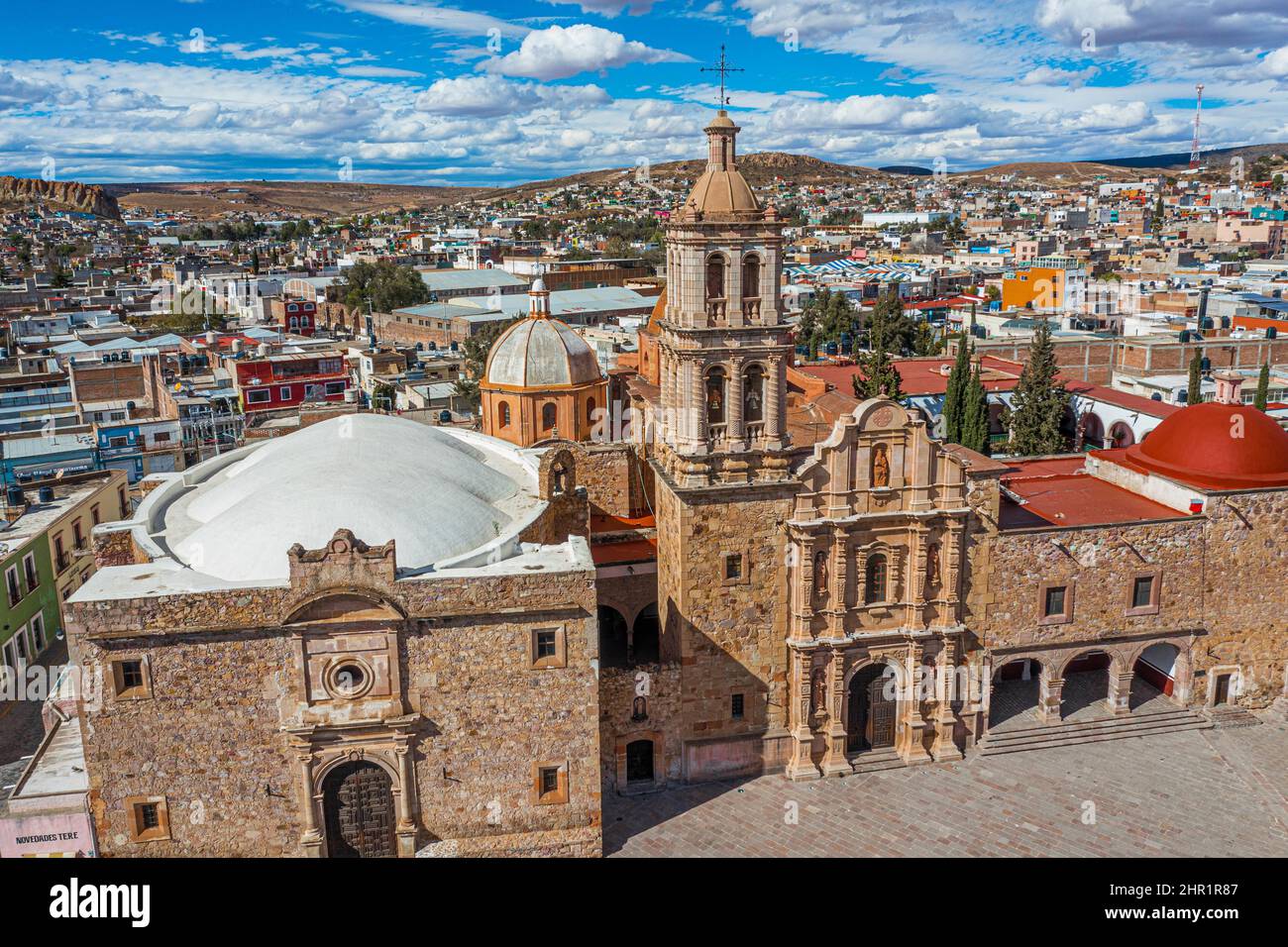 Sombrerete, Zacatecas Mexico. Aerial view of the magical town ...