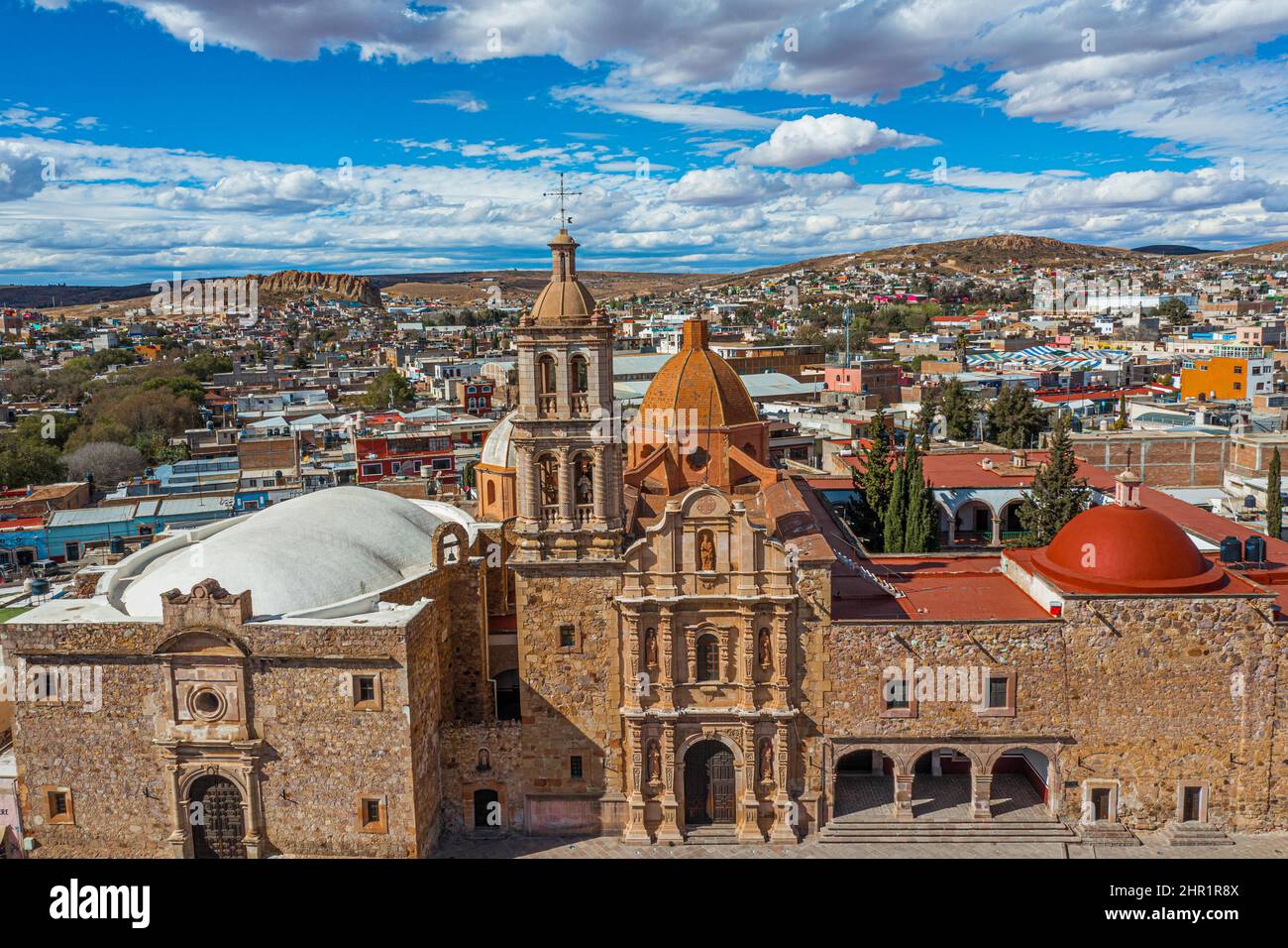Sombrerete, Zacatecas Mexico. Aerial view of the magical town ...