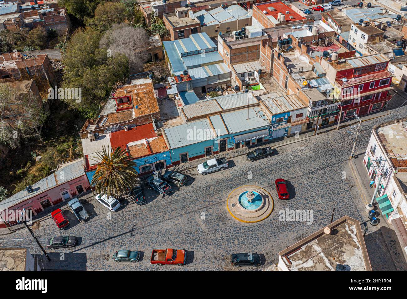 Sombrerete, Zacatecas Mexico. Aerial view of the magical town ...