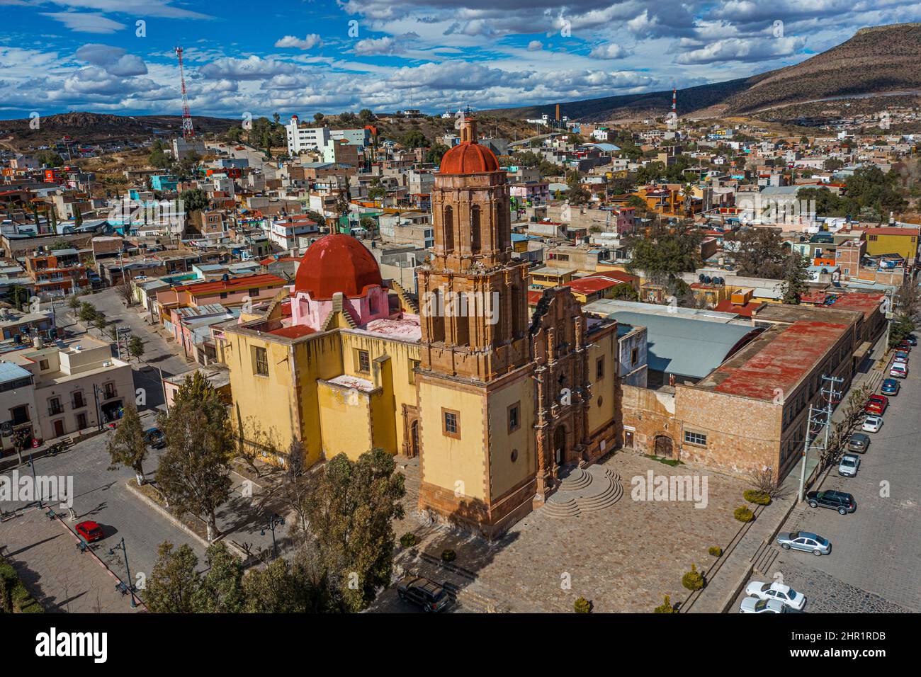 Sombrerete, Zacatecas Mexico. Aerial view of the magical town ...