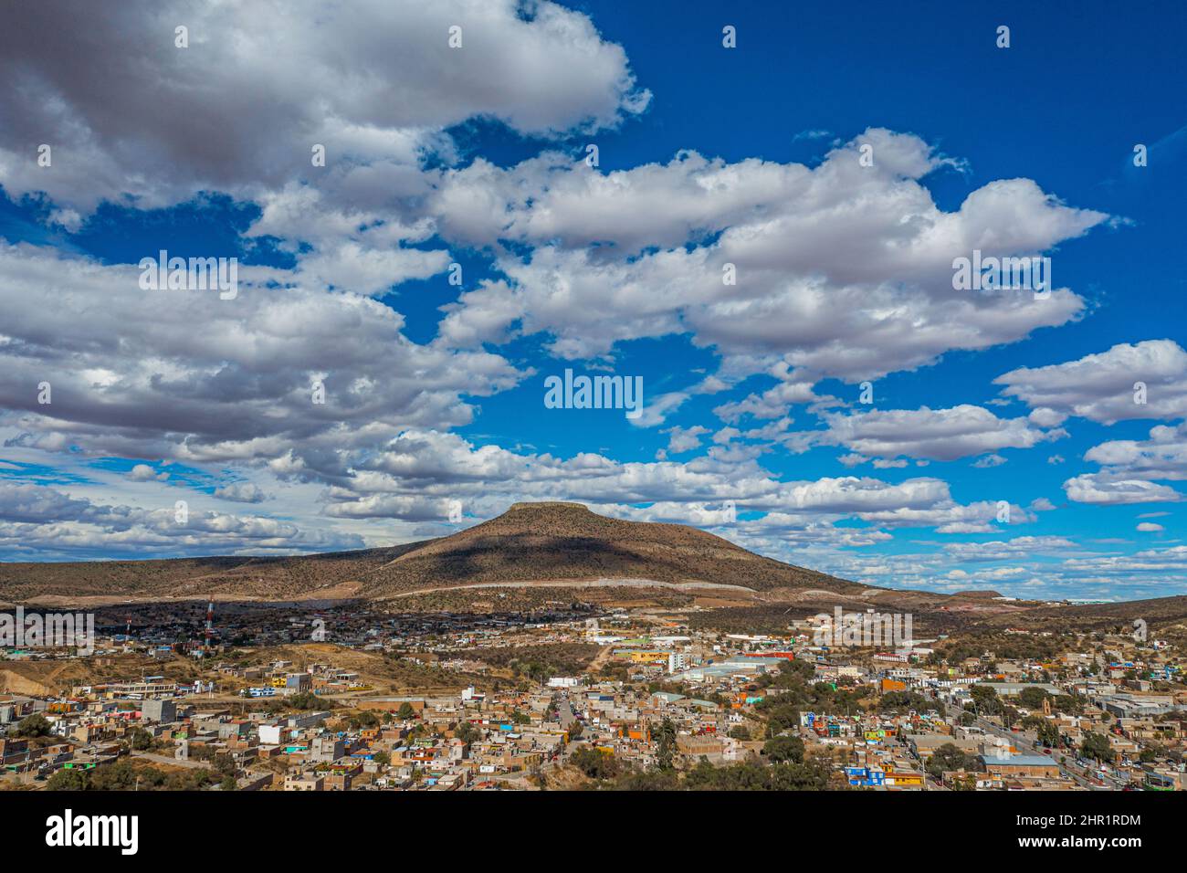 Sombrerete, Zacatecas Mexico. Aerial view of the magical town ...