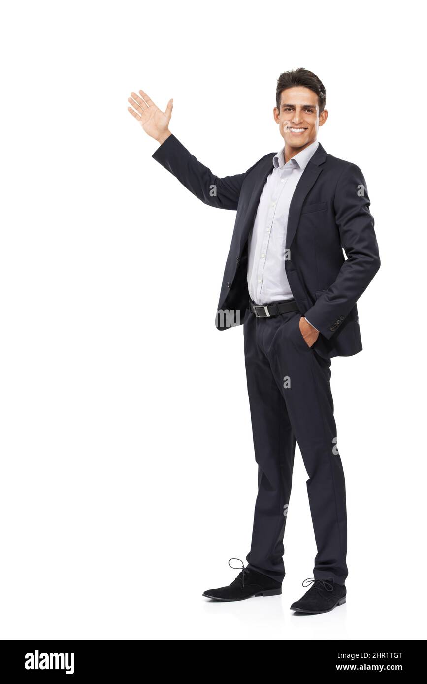 Allow me to introduce your copyspace. Full length portrait of a ...