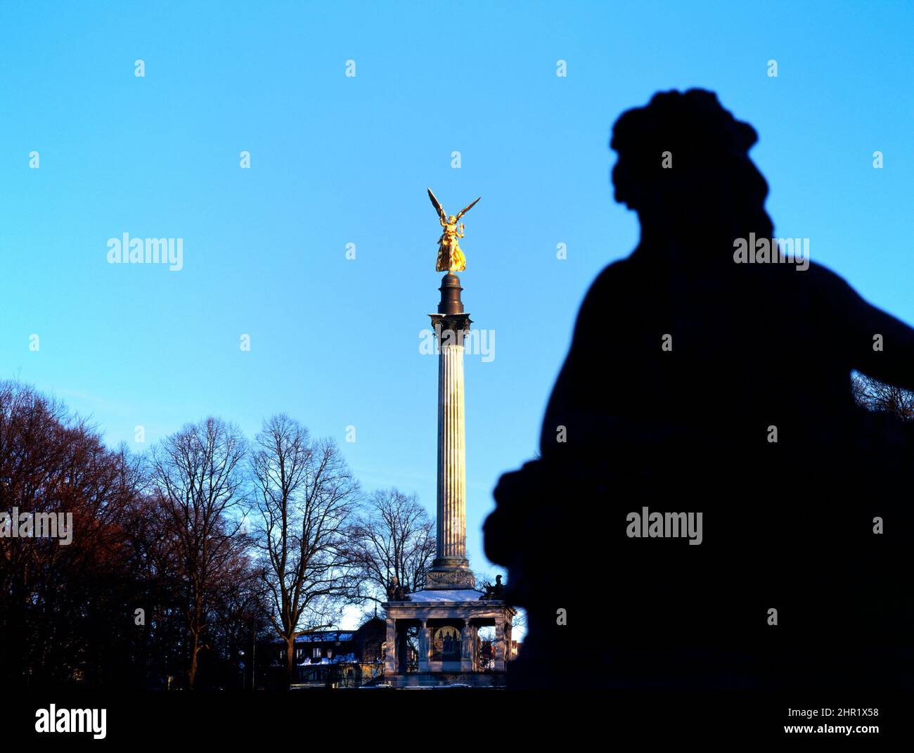 Golden Angel Of Peace, Munich Upper Bavaria, Germany Stock Photo - Alamy