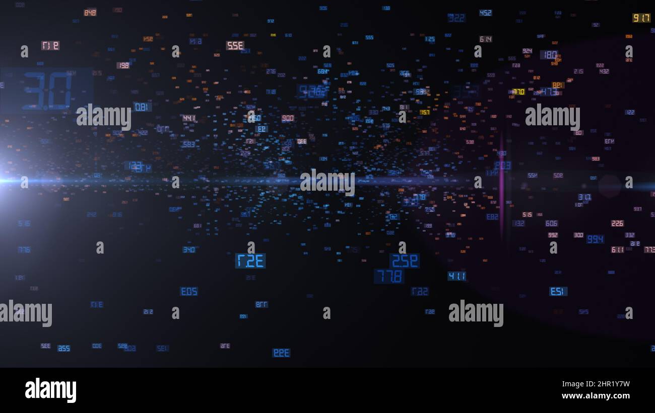 Luminous elements with numbers Stock Photo - Alamy