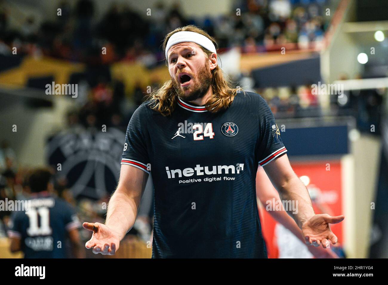 Mikkel Hansen of PSG reacts during the EHF Champions League, Group ...