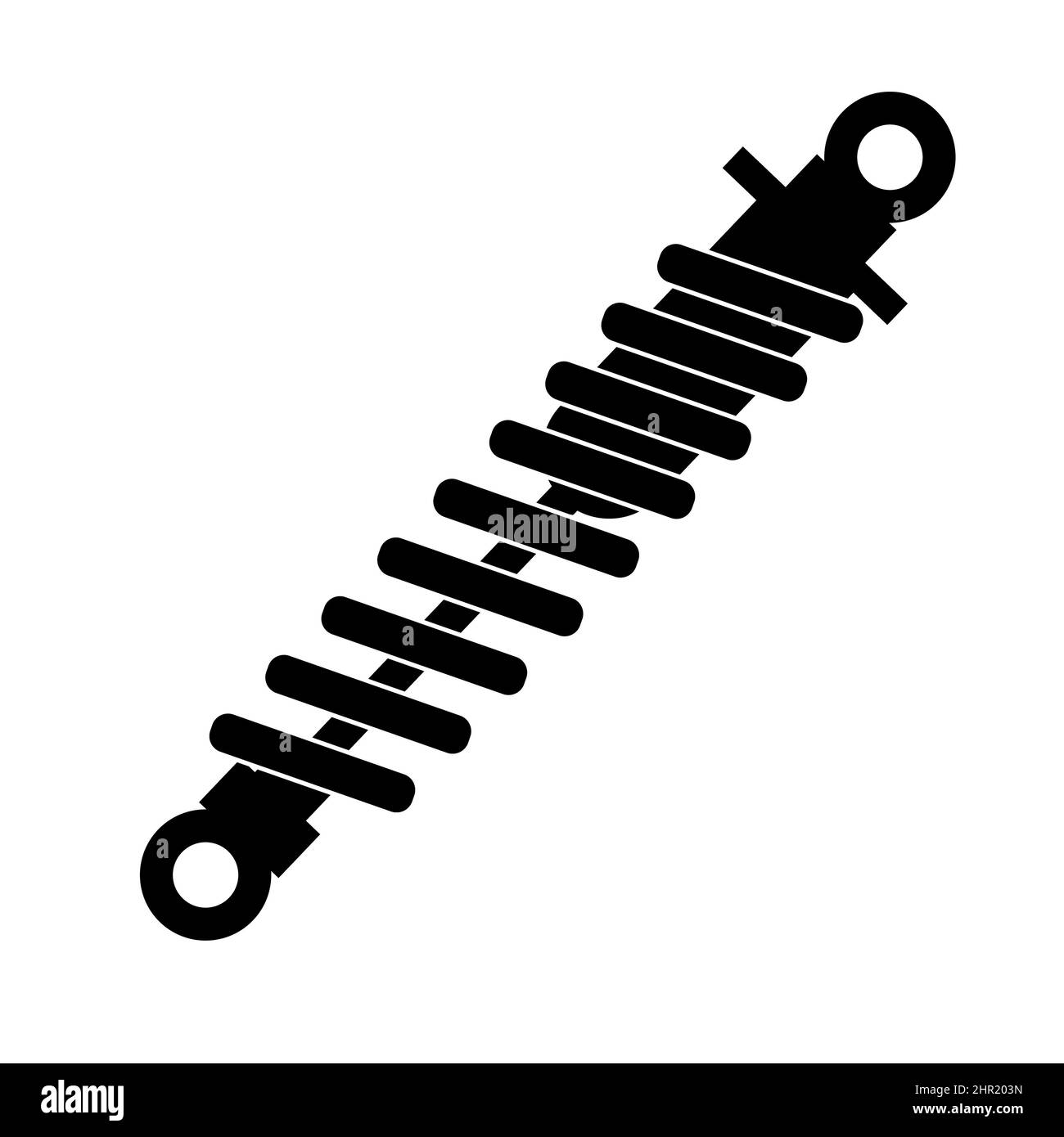 shock absorber icon on white background. car suspension shock absorber ...