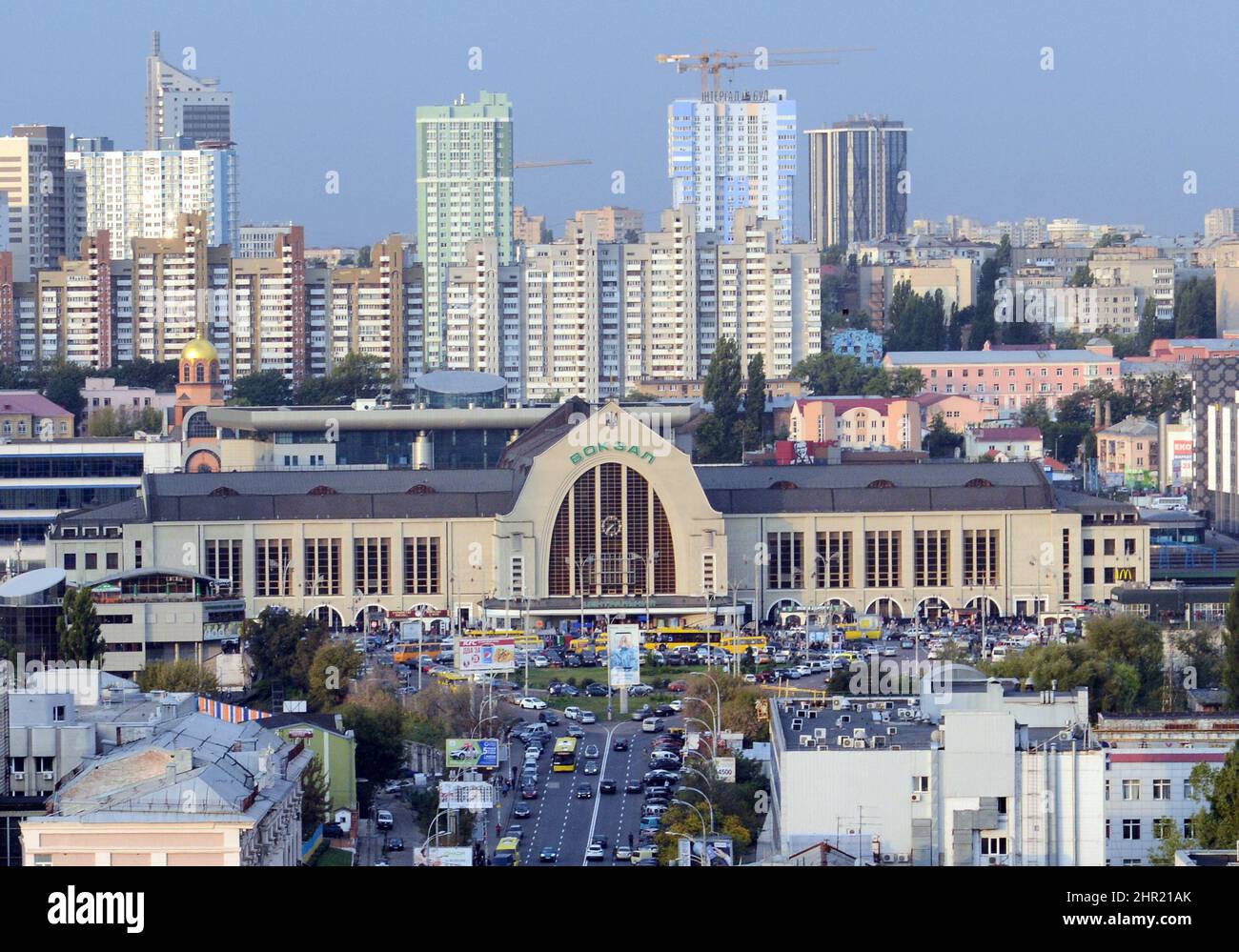 A view of Kyiv-Pasazhyrskyi railway station in Kyiv, Ukraine Stock ...