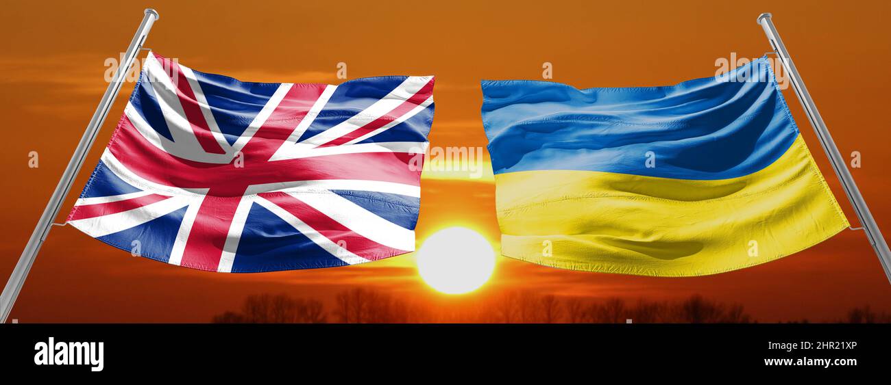 Ukraine union jack flags hi-res stock photography and images - Alamy