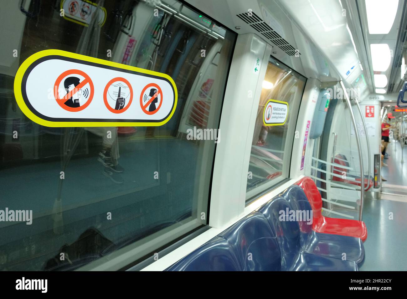 Safety warning sign on subway hi-res stock photography and images - Alamy