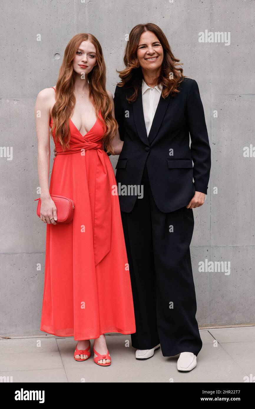 Larsen Thompson, Roberta Armani poses ahead of Emporio Armani show as ...
