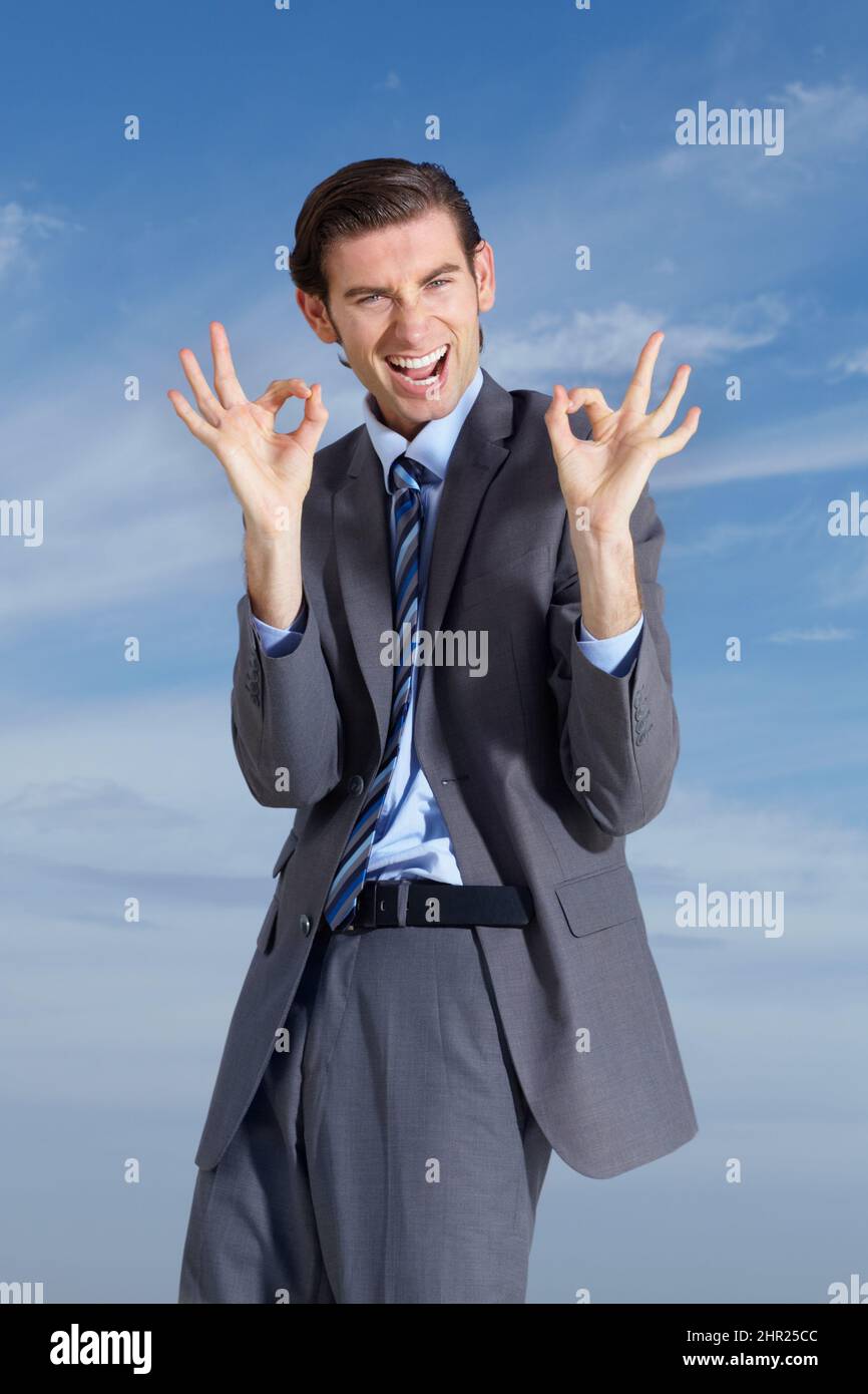 Businessman sky hi-res stock photography and images - Alamy