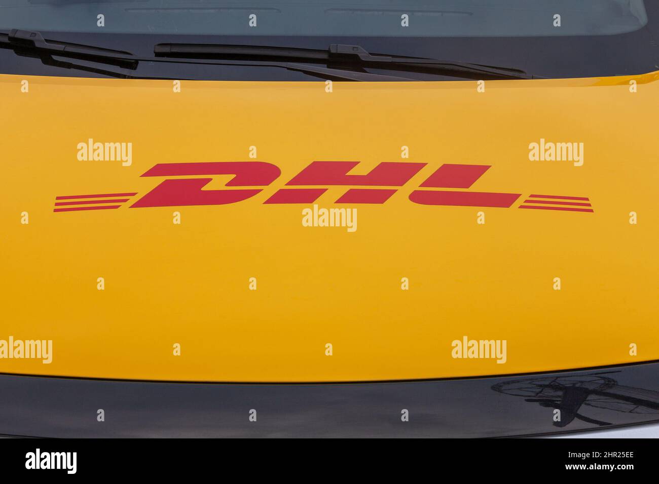 MOSCOW, RUSSIA, - FEBRUARY 11, 2022: The inscription of the logistics ...