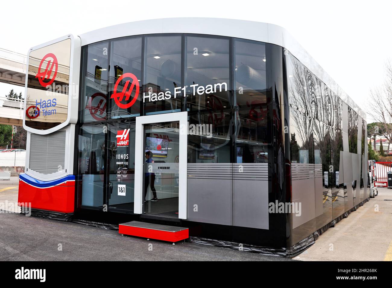 Haas f1 team motorhome in paddock hi-res stock photography and images ...