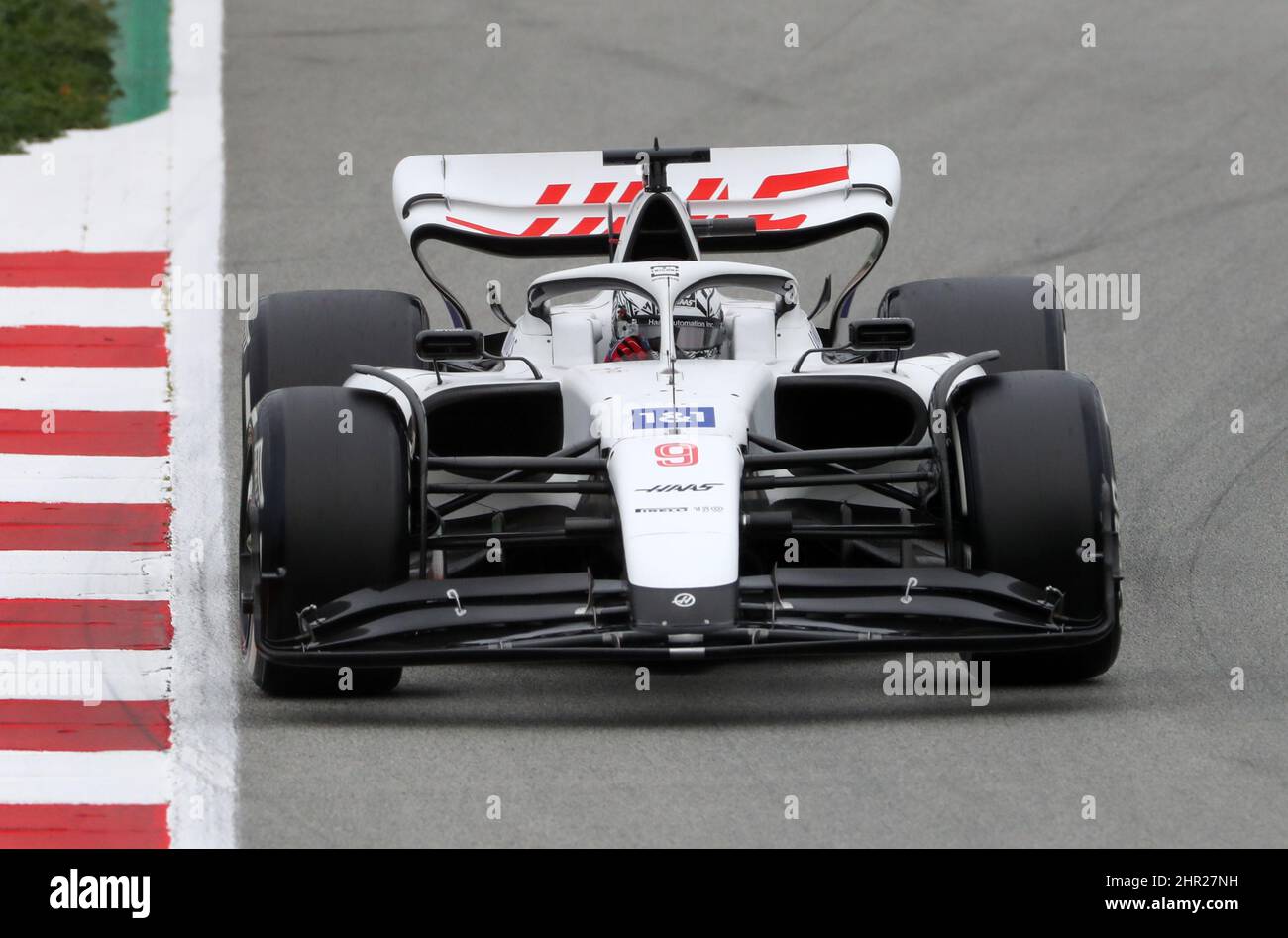 Haas-Ferrari's Nikita Mazepin, driving in a plain livery car after Haas ...