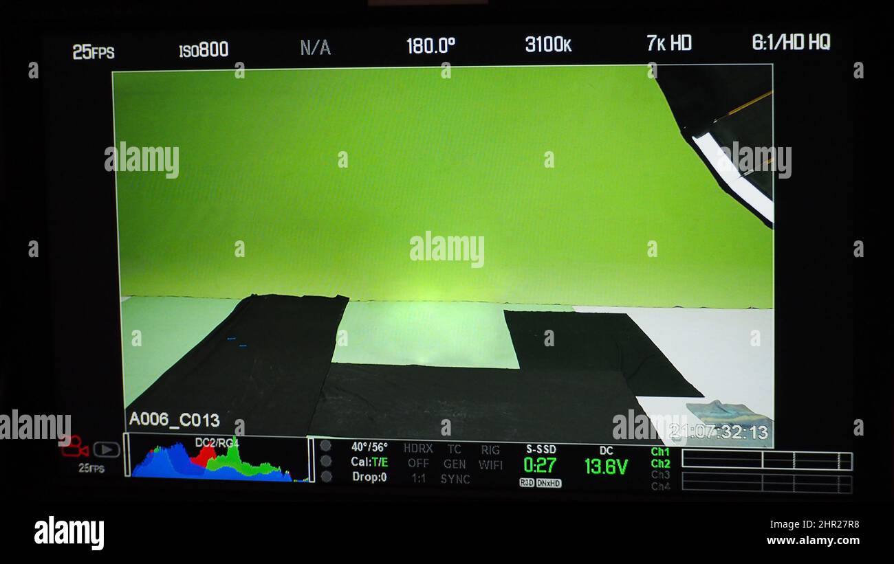 Video recording interface. VDO production recording camera viewfinder ...