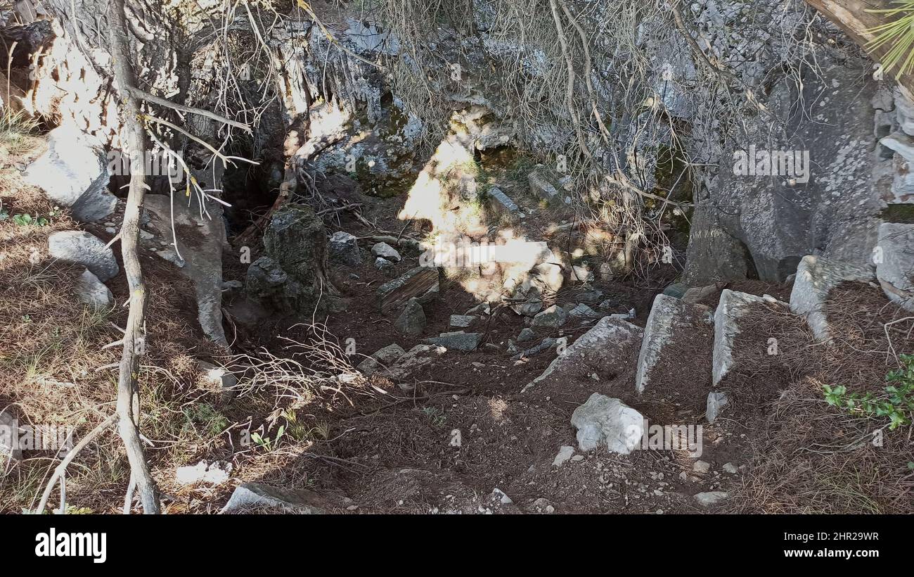 Sanctuary of god Pan at Penteli mountain Athens Greece Stock Photo - Alamy