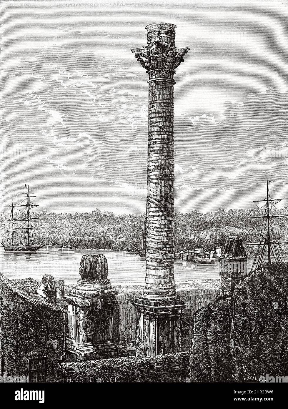 Roman pillar drawing hi-res stock photography and images - Alamy
