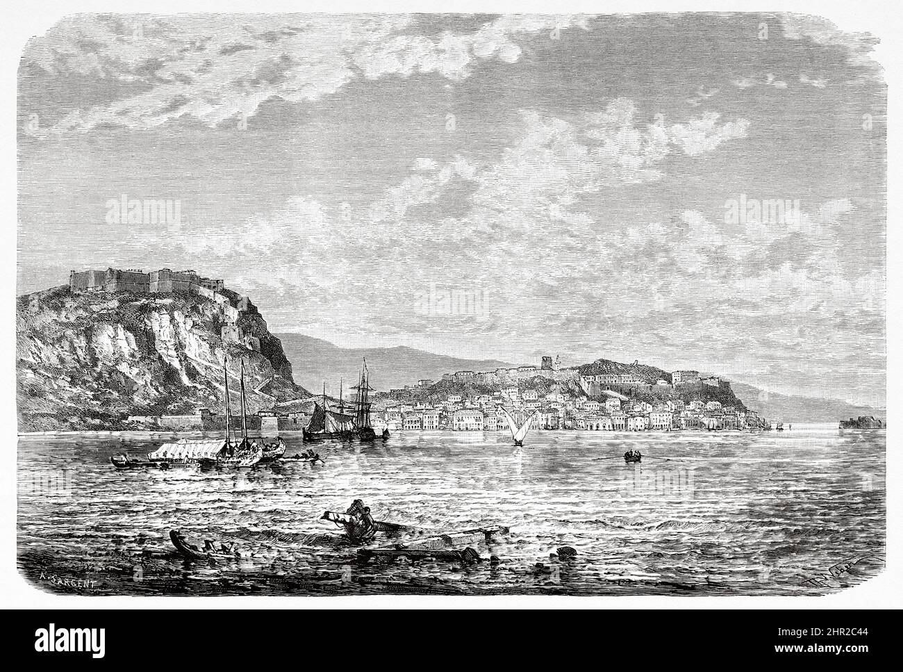 Palamidi castle nafplio peloponnese Cut Out Stock Images & Pictures - Alamy