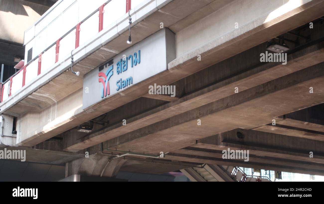 BTS Skytrain Station Siam Square Bangkok Thailand Stock Photo - Alamy