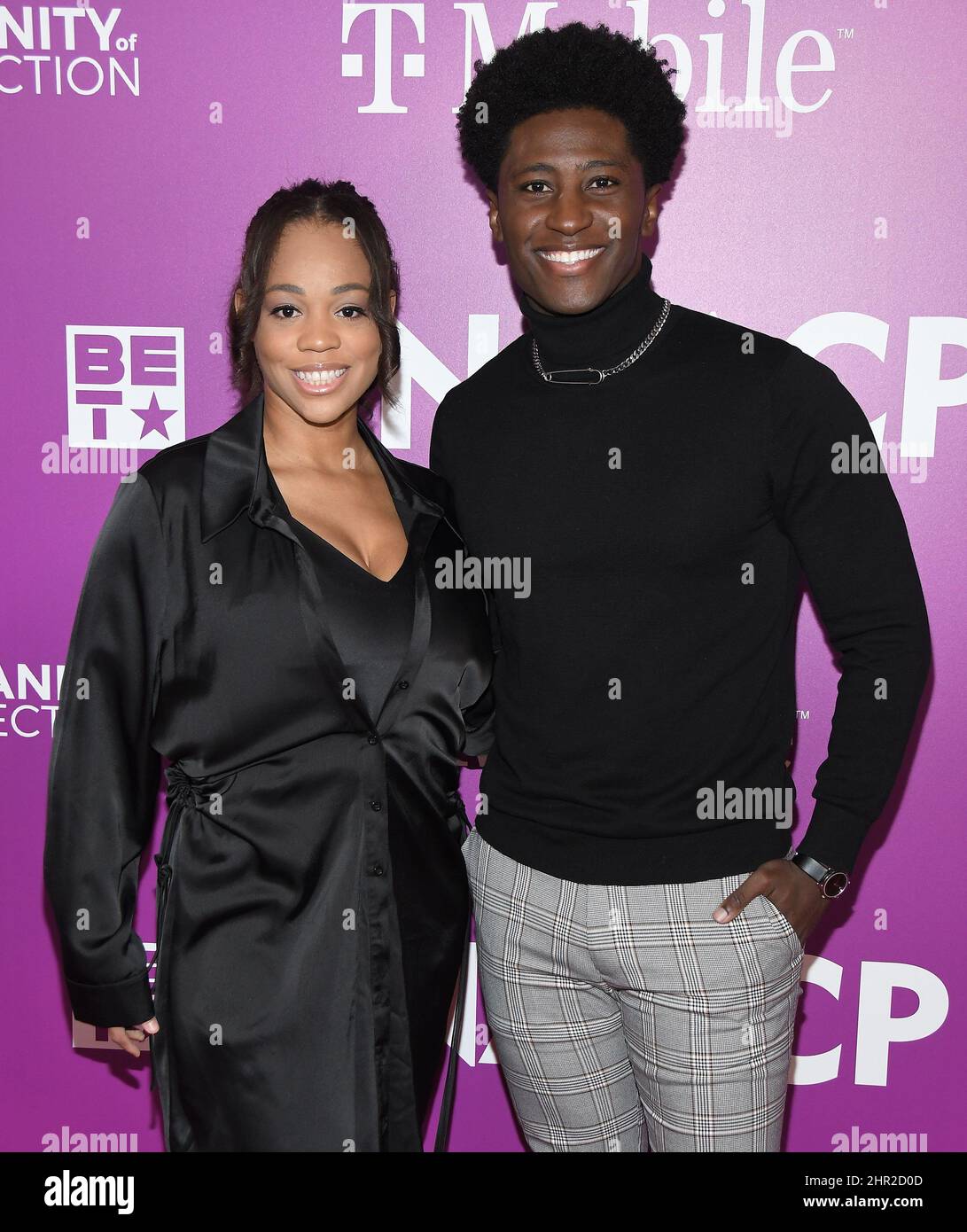 (L-R) Tiara Bivins and Joseph David-Jones arrives at the 53rd NAACP ...