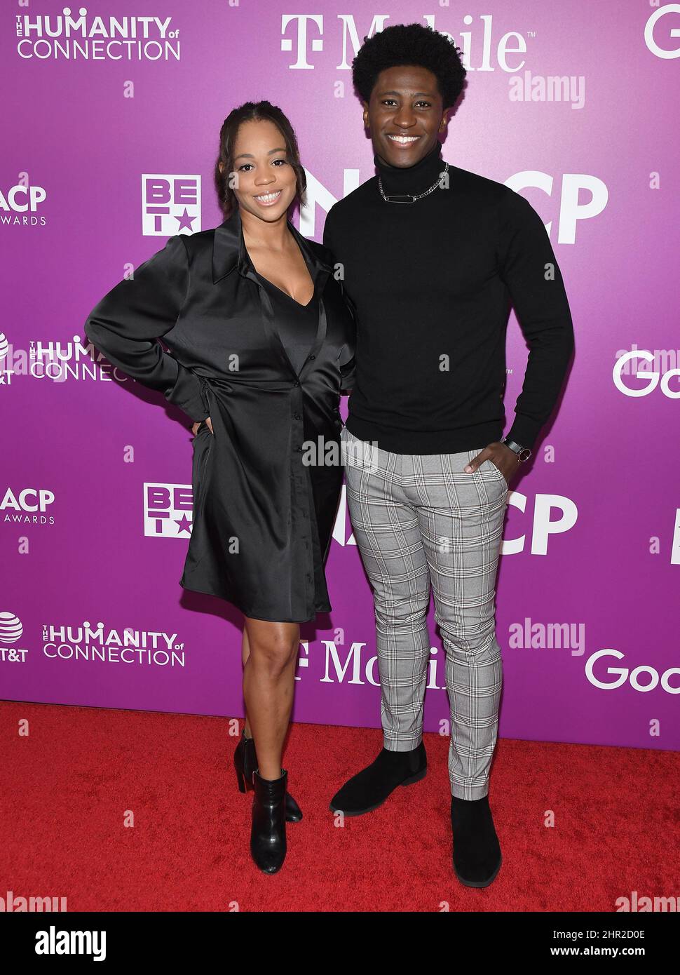 (L-R) Tiara Bivins and Joseph David-Jones arrives at the 53rd NAACP ...