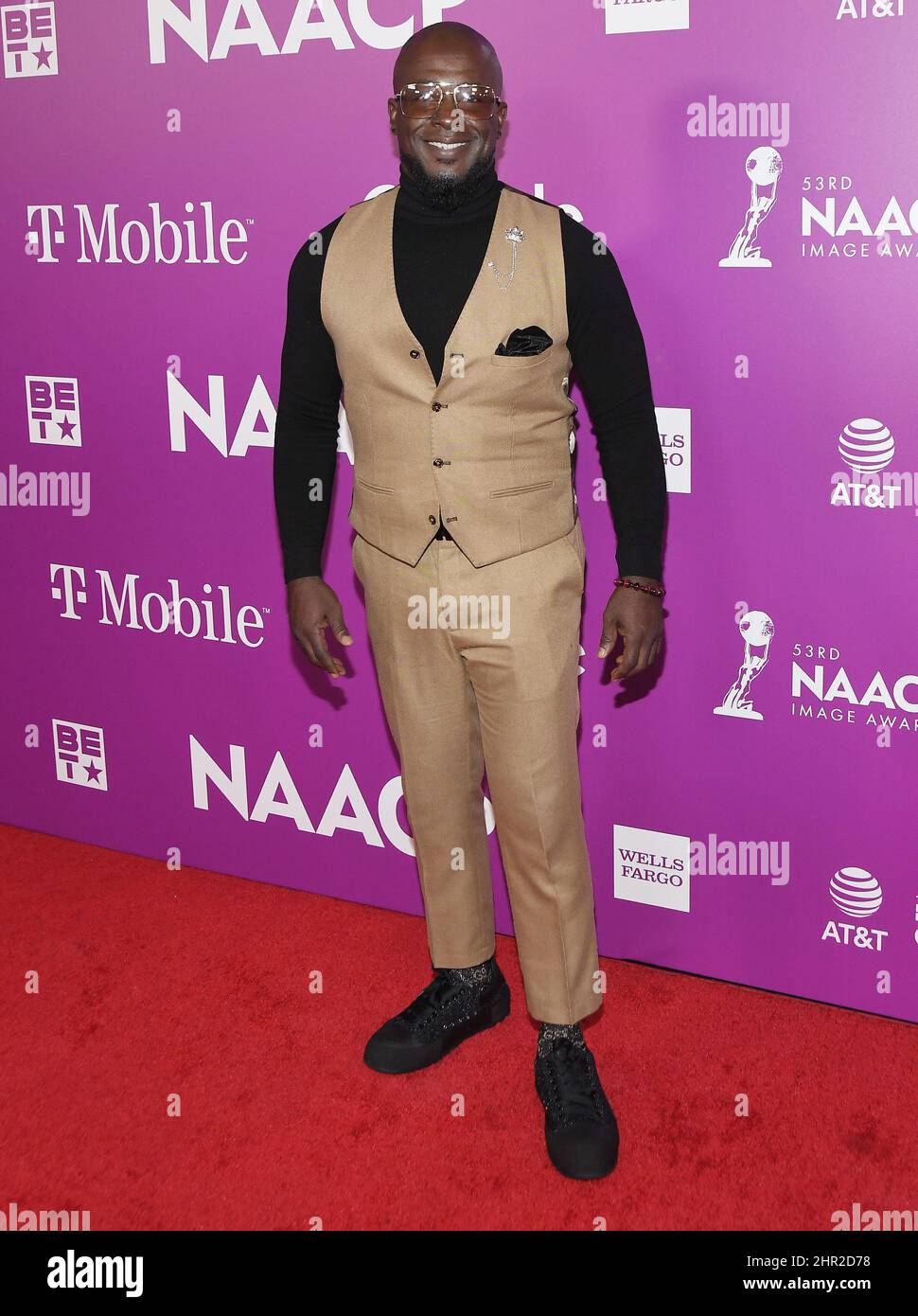 Los Angeles, USA. 24th Feb, 2022. Nathan Mitchell arrives at the 53rd ...