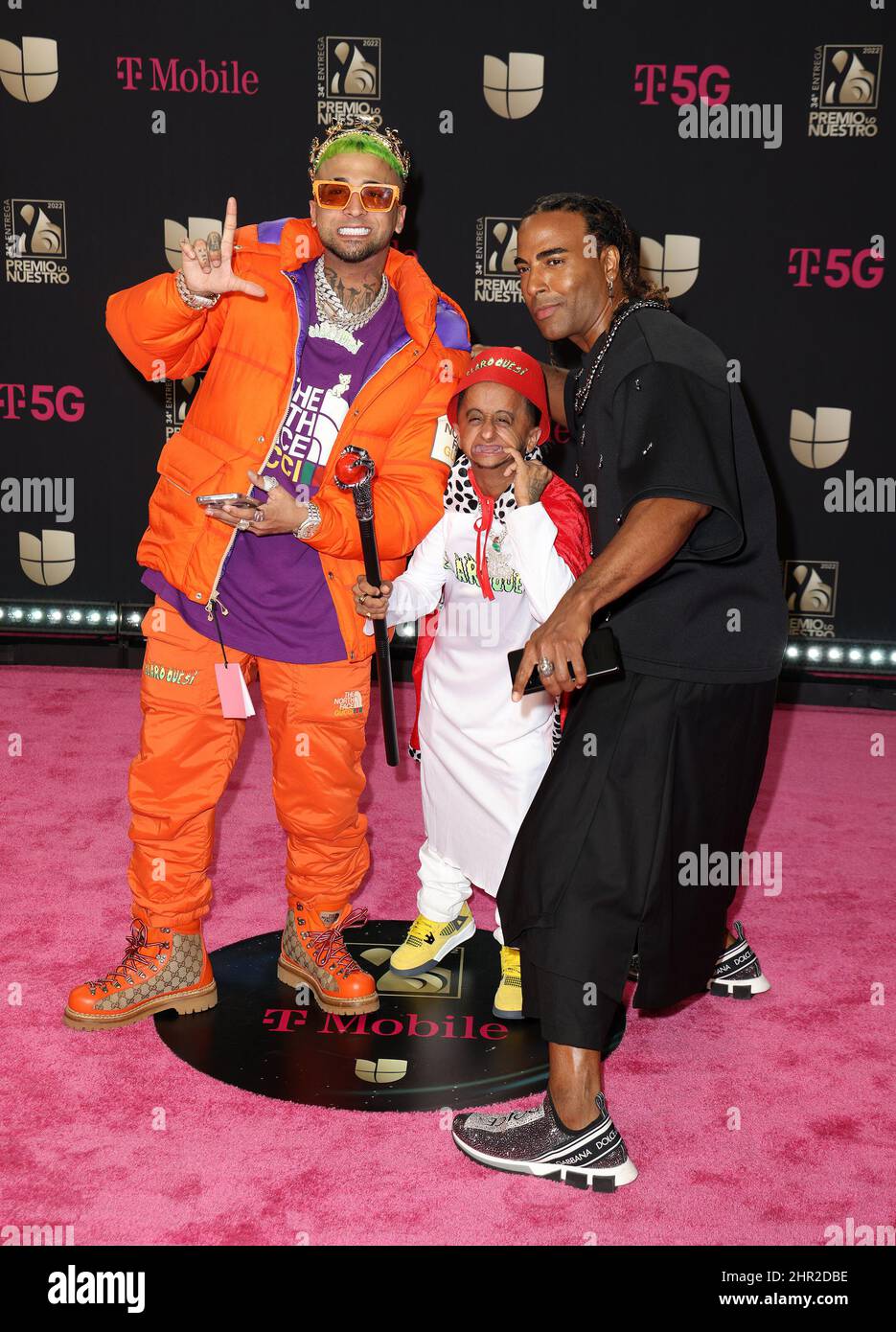 MIAMI, FLORIDA - FEBRUARY 24: Ovi and Baby Alien, Yotuel attend ...