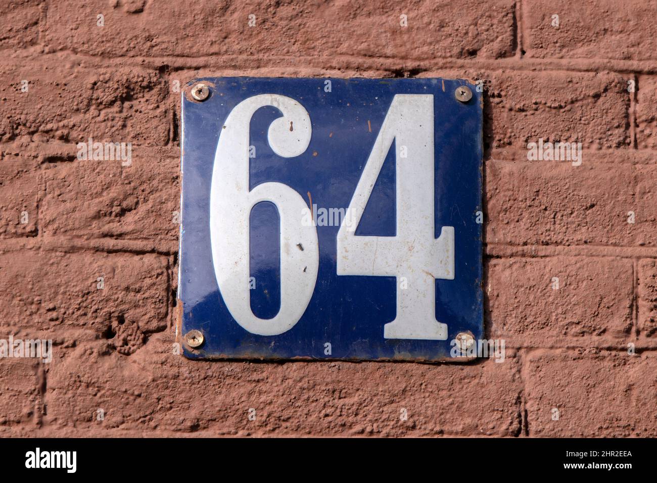 Close Up House Number 64 At Amsterdam The Netherlands 8-2-2022 Stock ...