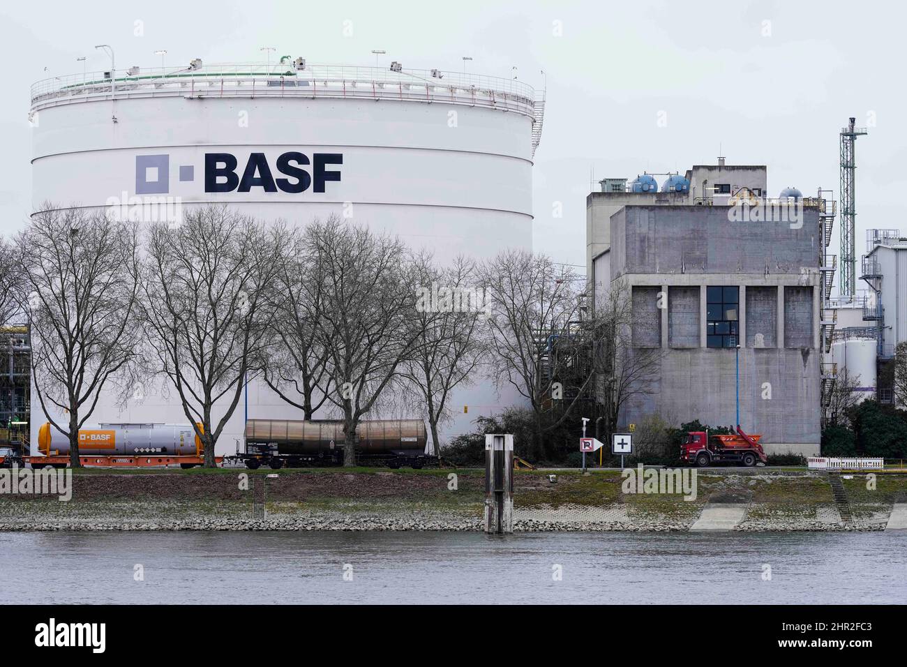 Ludwigshafen, Germany. 18th Feb, 2022. The lettering "BASF" is seen on ...