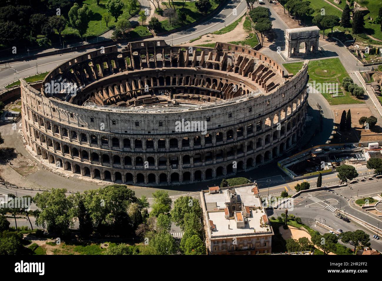 Aerial images coliseum hi-res stock photography and images - Alamy