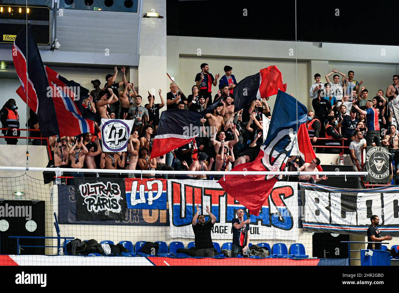 Parisian supporters (PSG's Ultras) during the EHF Champions League ...
