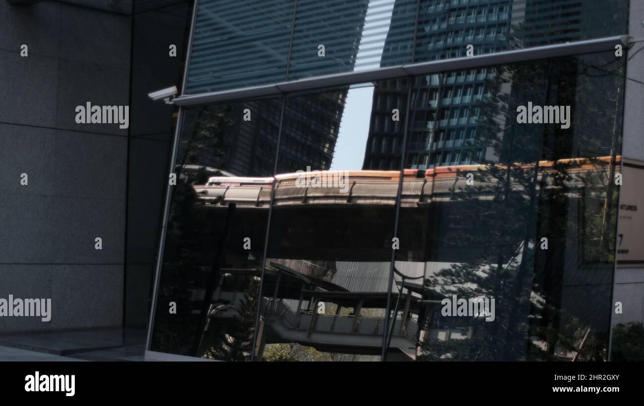 Monitoring of Behavior, Abstract Window Reflection of BTS Skytrain near ...