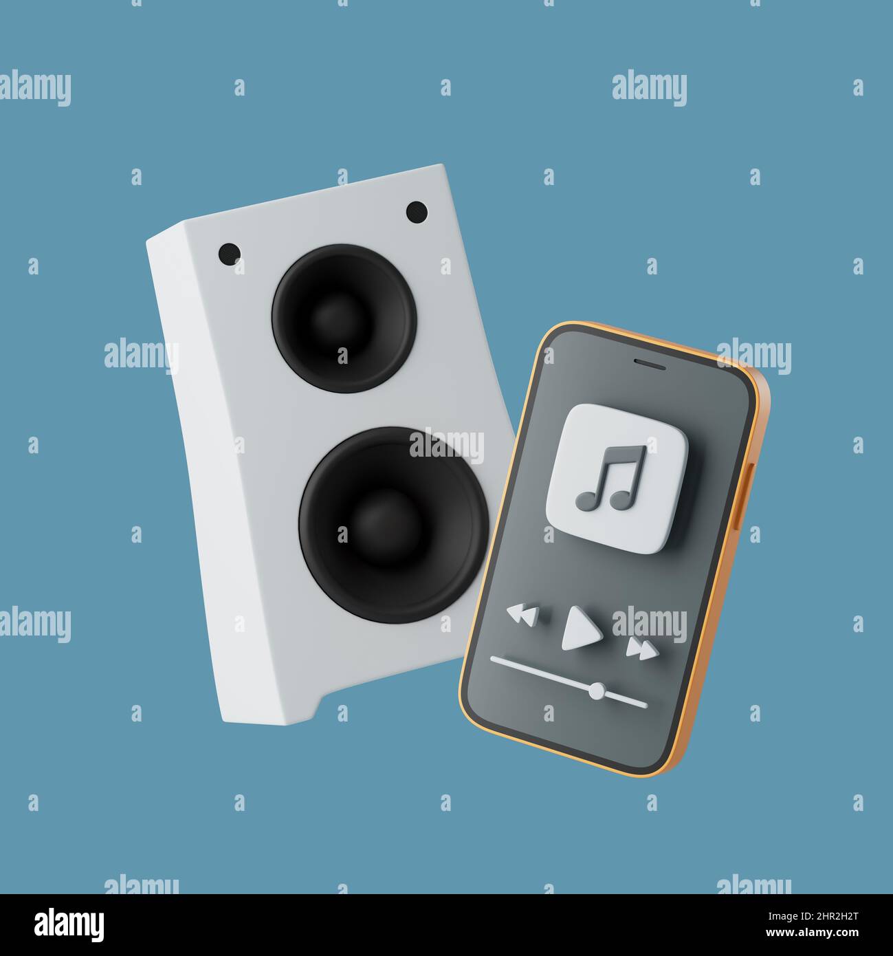 Simple Wireless Audio Acoustic Speakers connected to Mobile Phone on ...