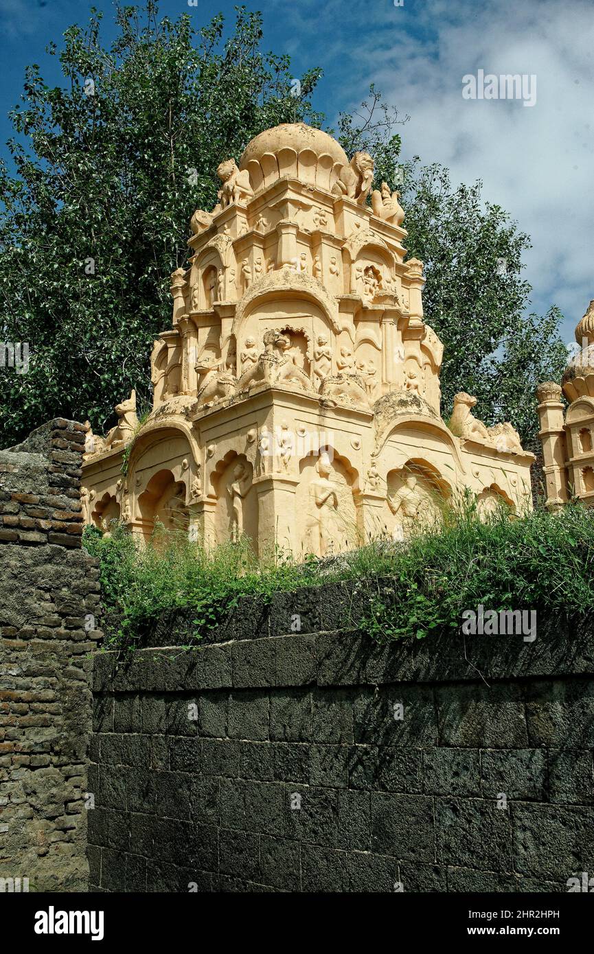 Pinnacle of Jata Shankar Mandir(Temple) at Beed state Maharashtra India ...