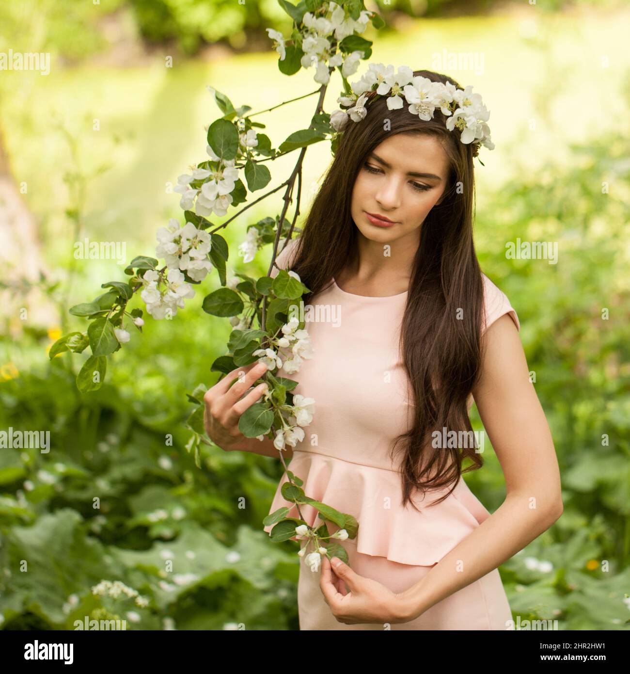 Attractive model with spring makeup hi-res stock photography and images ...