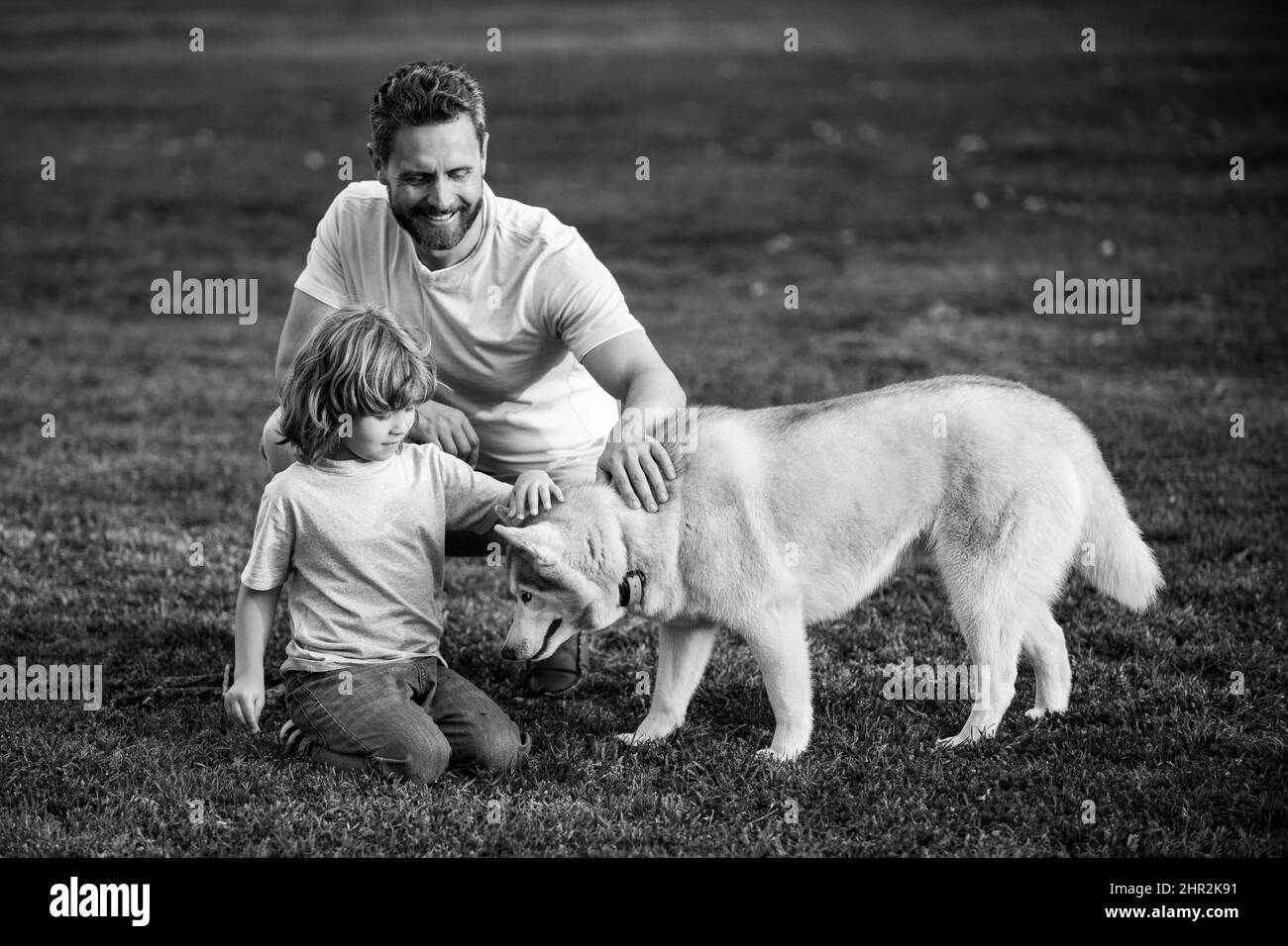 Father children support Black and White Stock Photos & Images - Alamy
